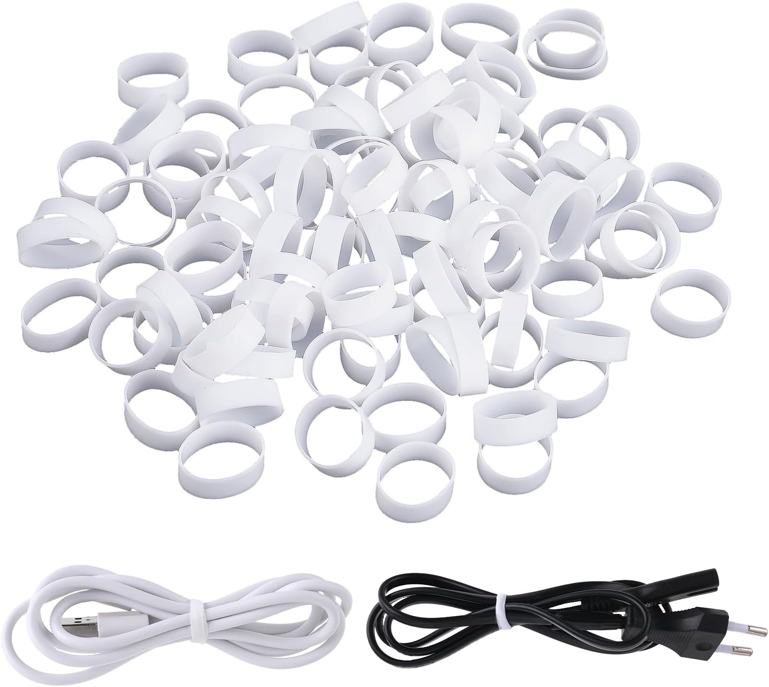 Amazon.com: 200 Pieces 0.5 Inch Small Elastic Silicone Rubber Bands ...