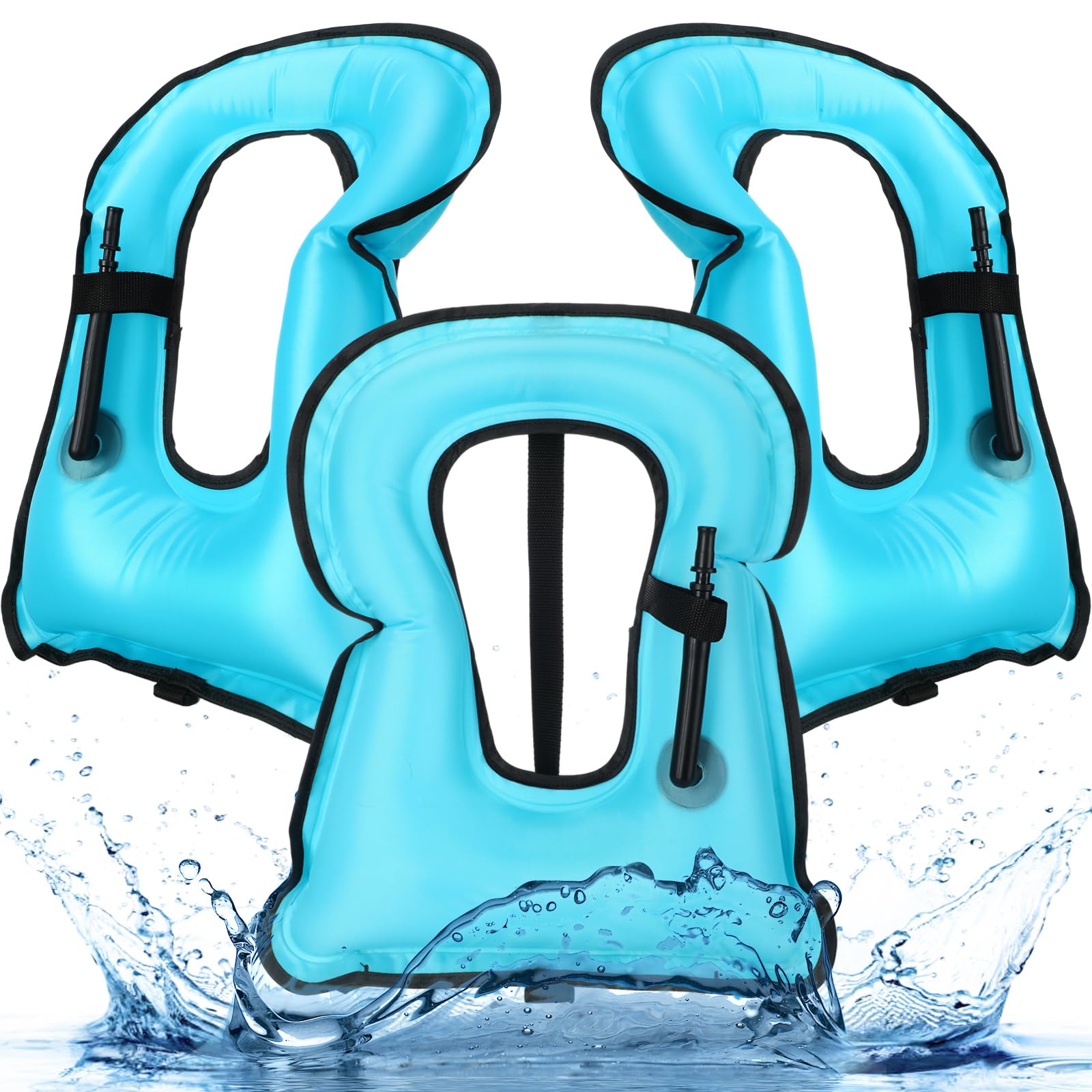 Meanplan 3 Pcs Inflatable Snorkel Vest for Kids Children Adjustable ...