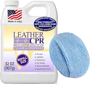 Amazon.com: Leather CPR Cleaner & Conditioner + Lint-Free Microfiber ...
