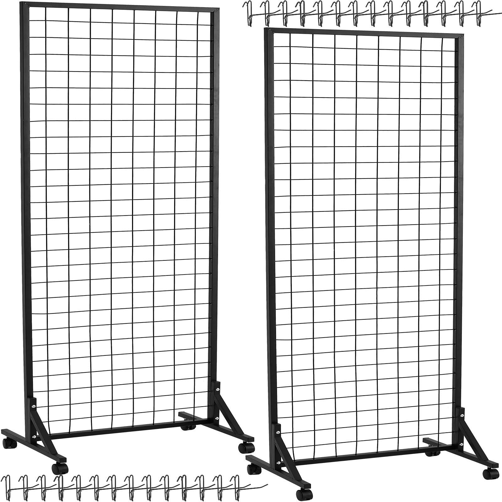 Amazon.com: Blulu 2 Pcs Standing Grid Panel Tower with S Hook 2' x 6 ...