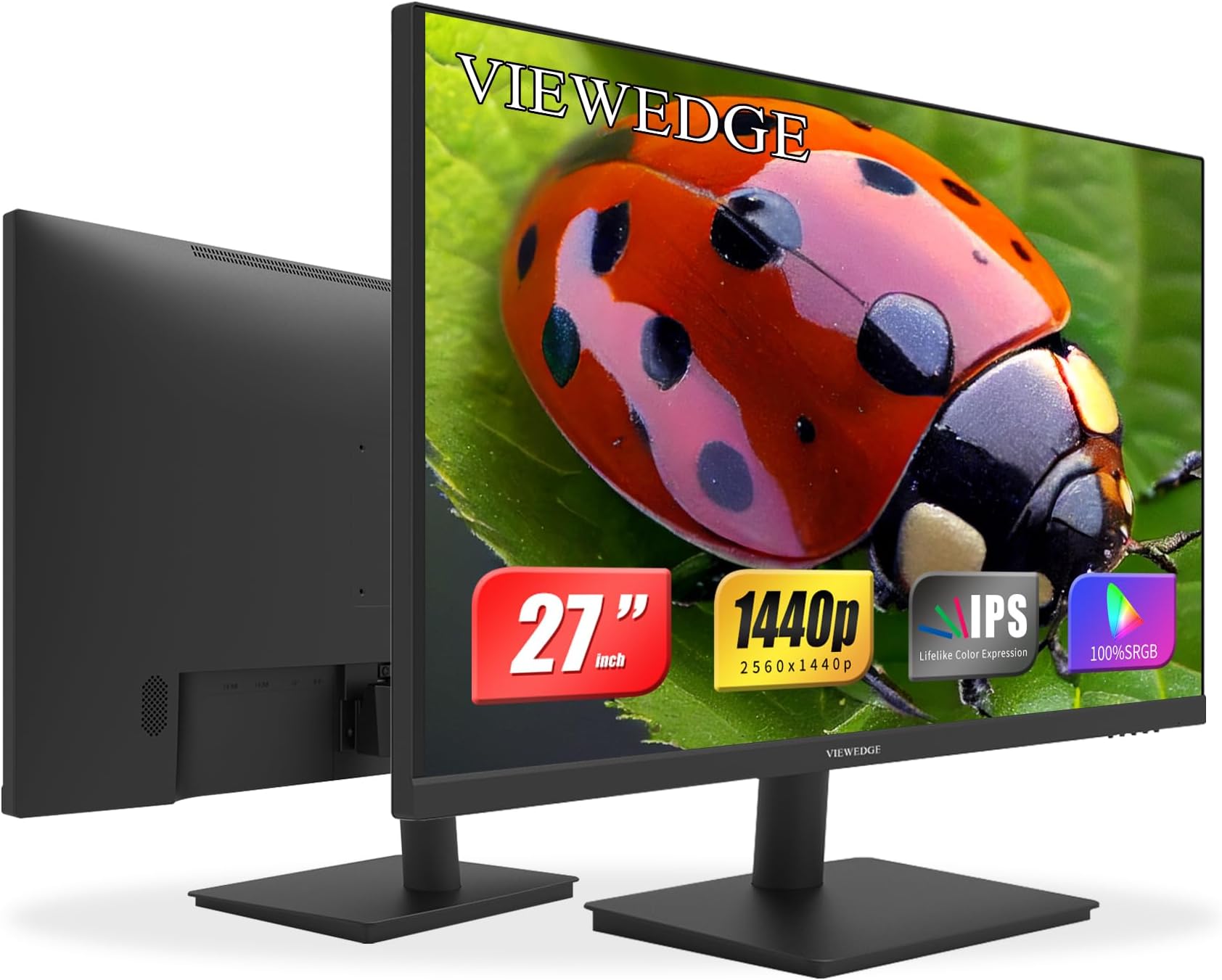 Viewedge 27 inch Monitor with 2K 2560 x 1440p IPS Panel 75hz | Computer ...