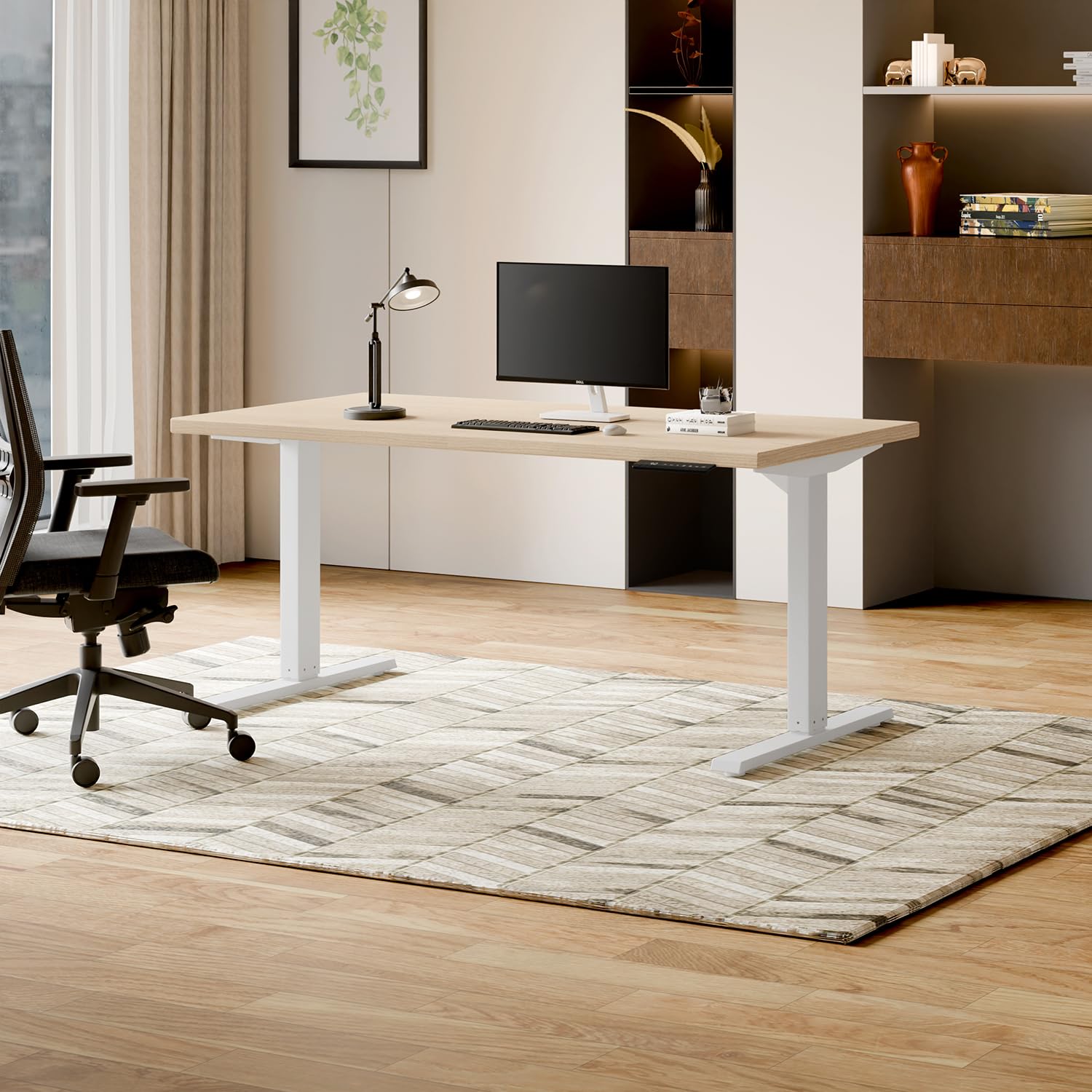 GODREJ INTERIO Workout Desk, Power Operated Height Adjustable Study ...