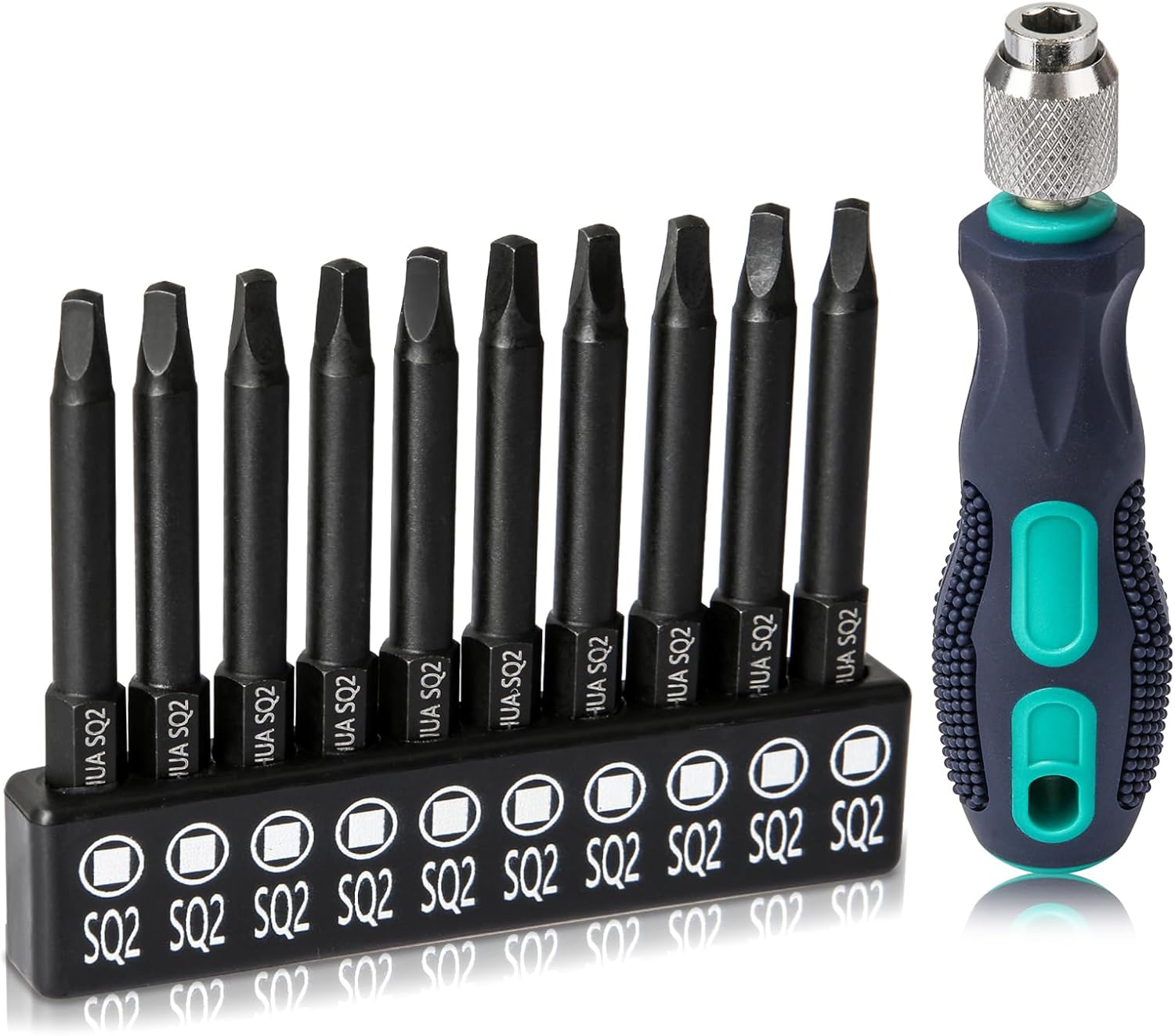 Amazon.com: SHAOHUA SQ2 Square Drive Bits with 1/4 Inch Magnetic Bit ...