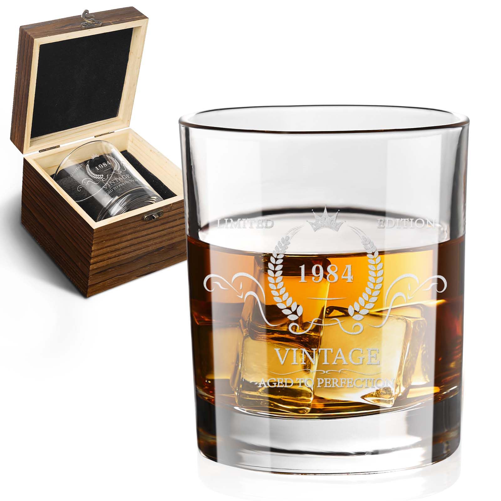 Amazon.com | GLASKEY 40th Birthday Gifts for Men,Vintage 1984 Whiskey ...