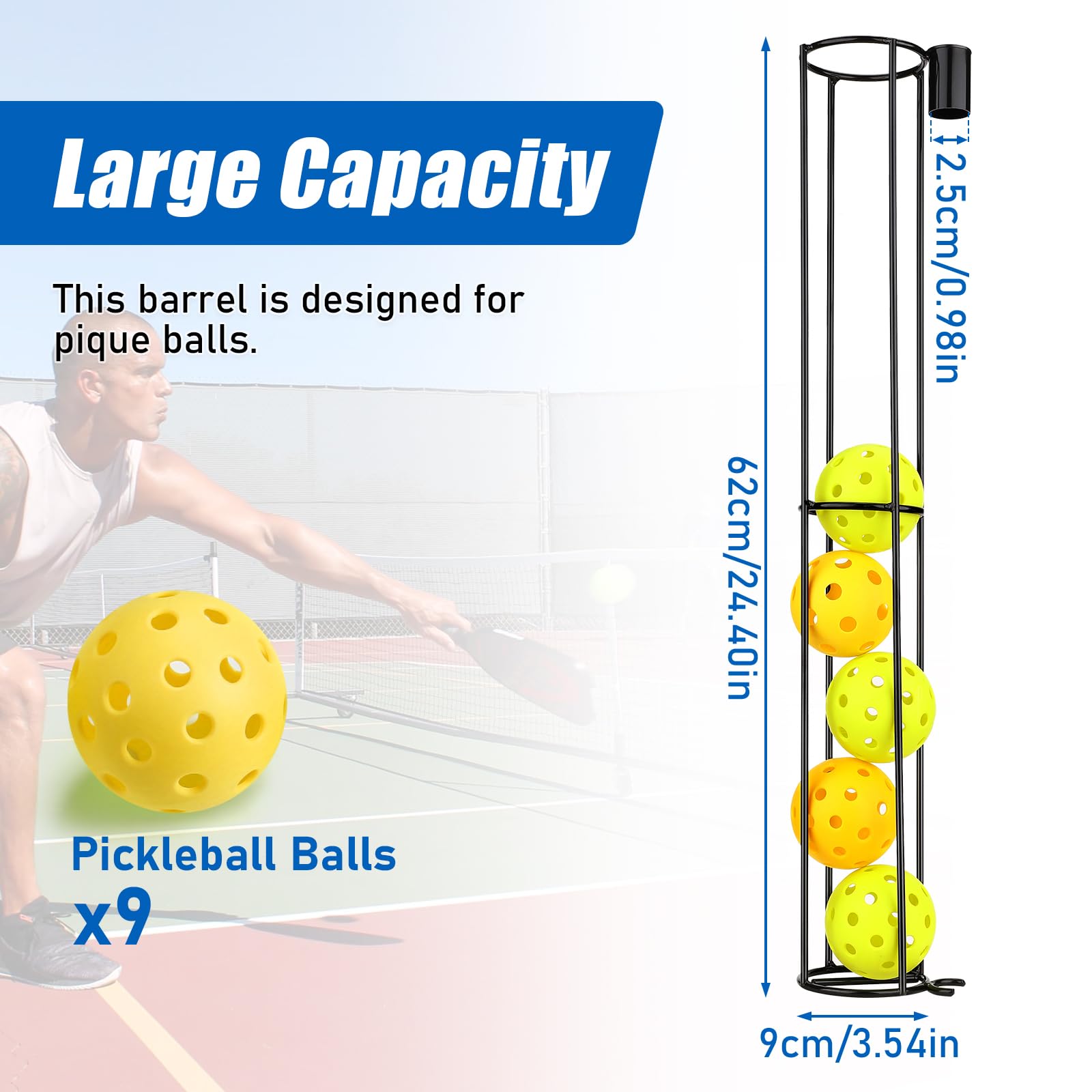 Snapklik.com : Ball Holder For PickleBall Nets, 9 Ball Pickleball ...