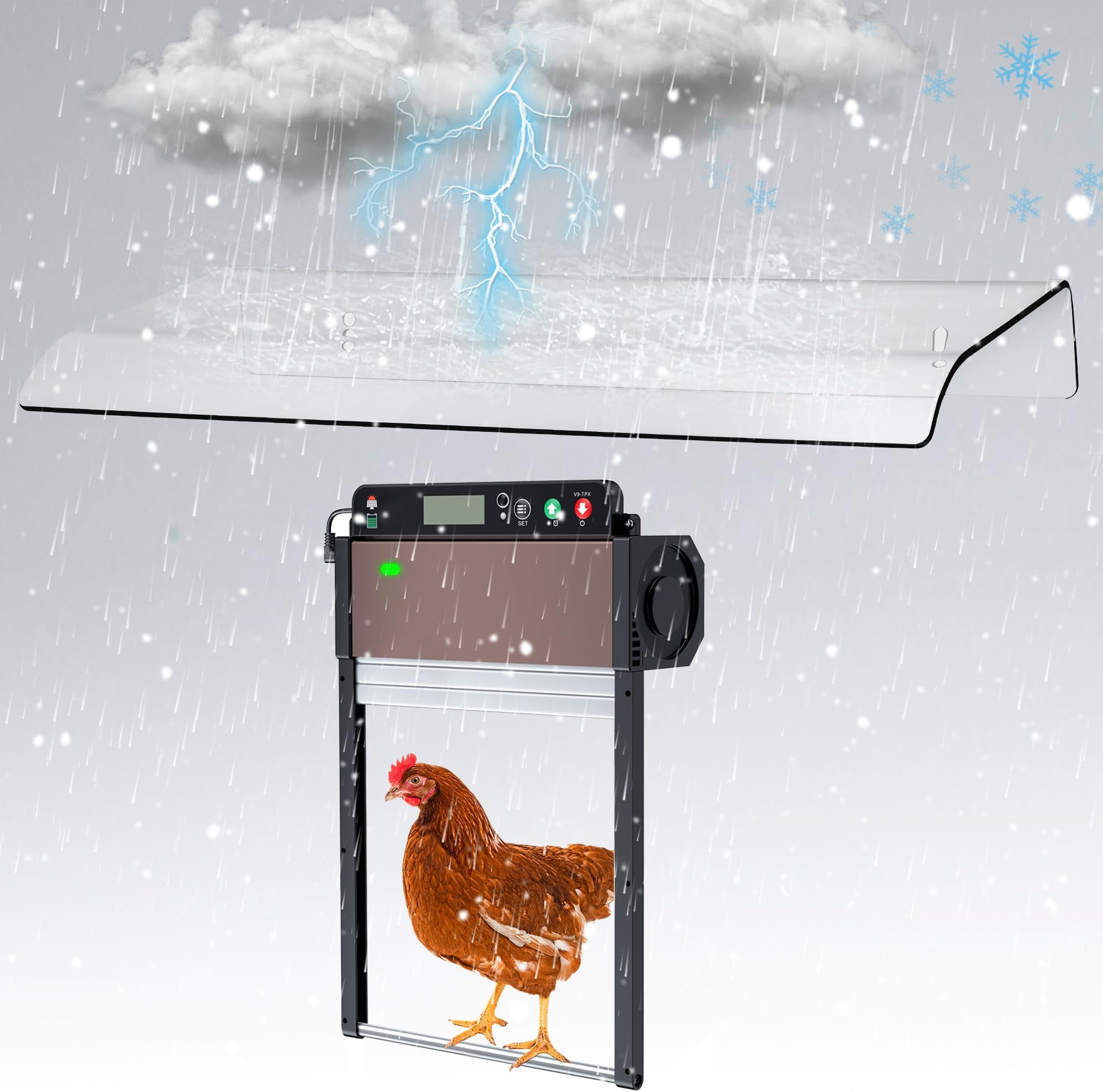 Amazon.com : Saillong Weatherproof Cover for Chicken Coop Doors ...