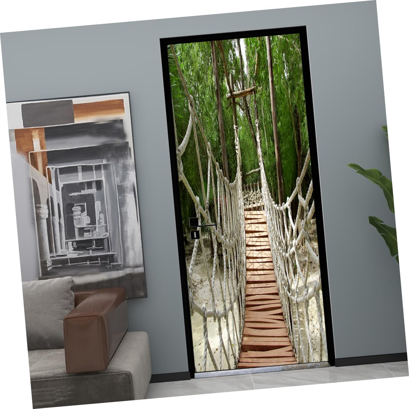 Angoily Pegatinas para puerta de sala de estar, calcomanías decorativas para sala de estar ...