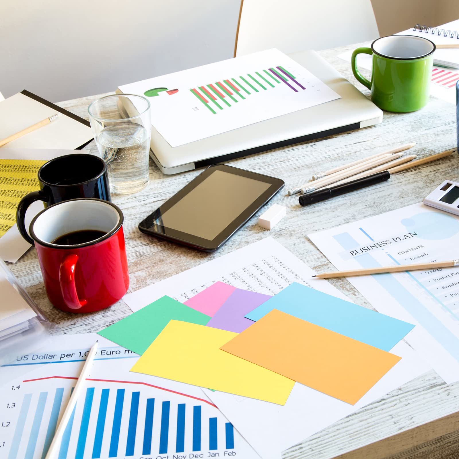 Snapklik.com : Fainne 300 Pcs Colored Blank Index Note Cards Assorted ...