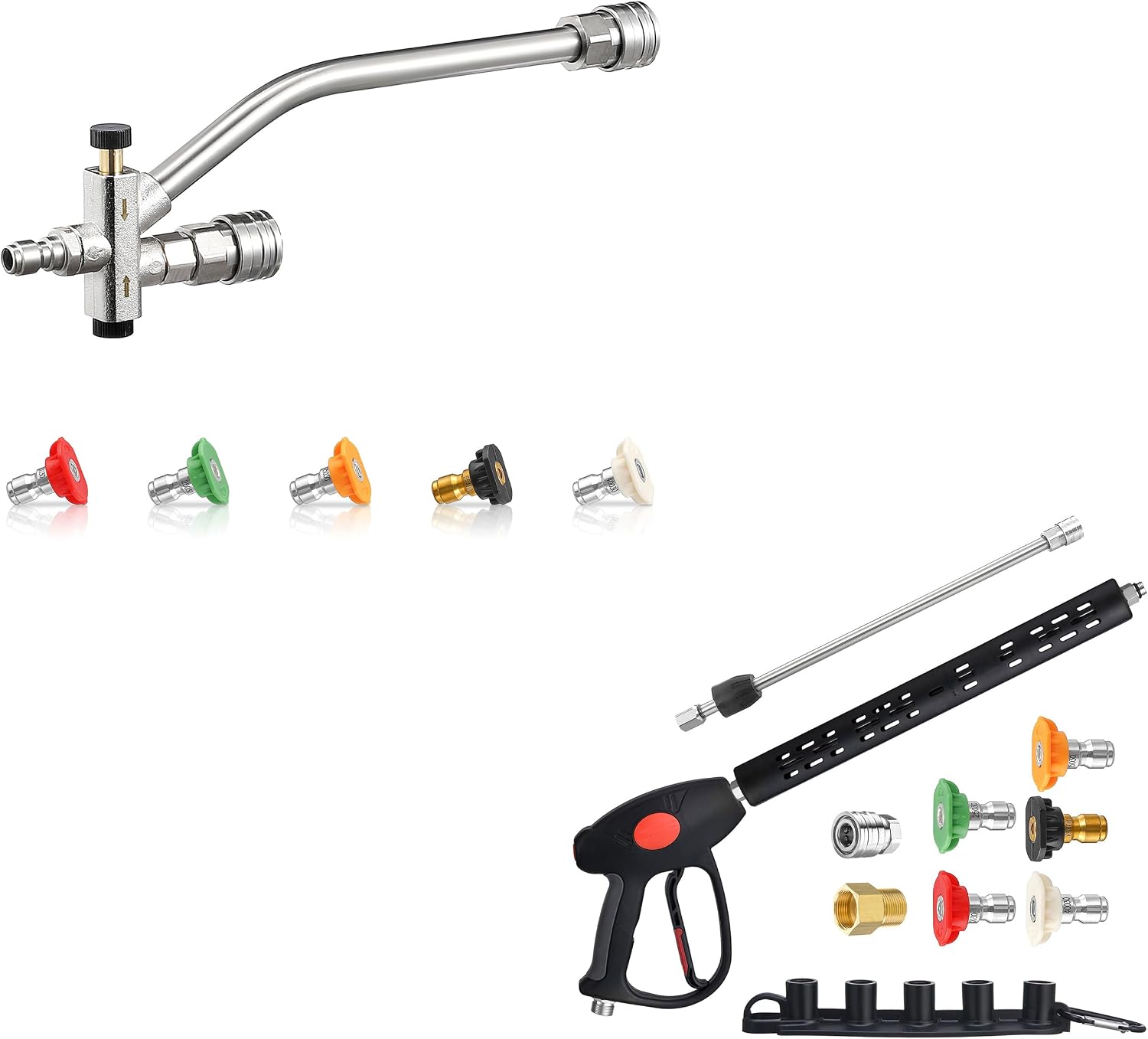 Amazon.com: M MINGLE Dual Lance Pressure Washer Wand for Foam Cannon ...