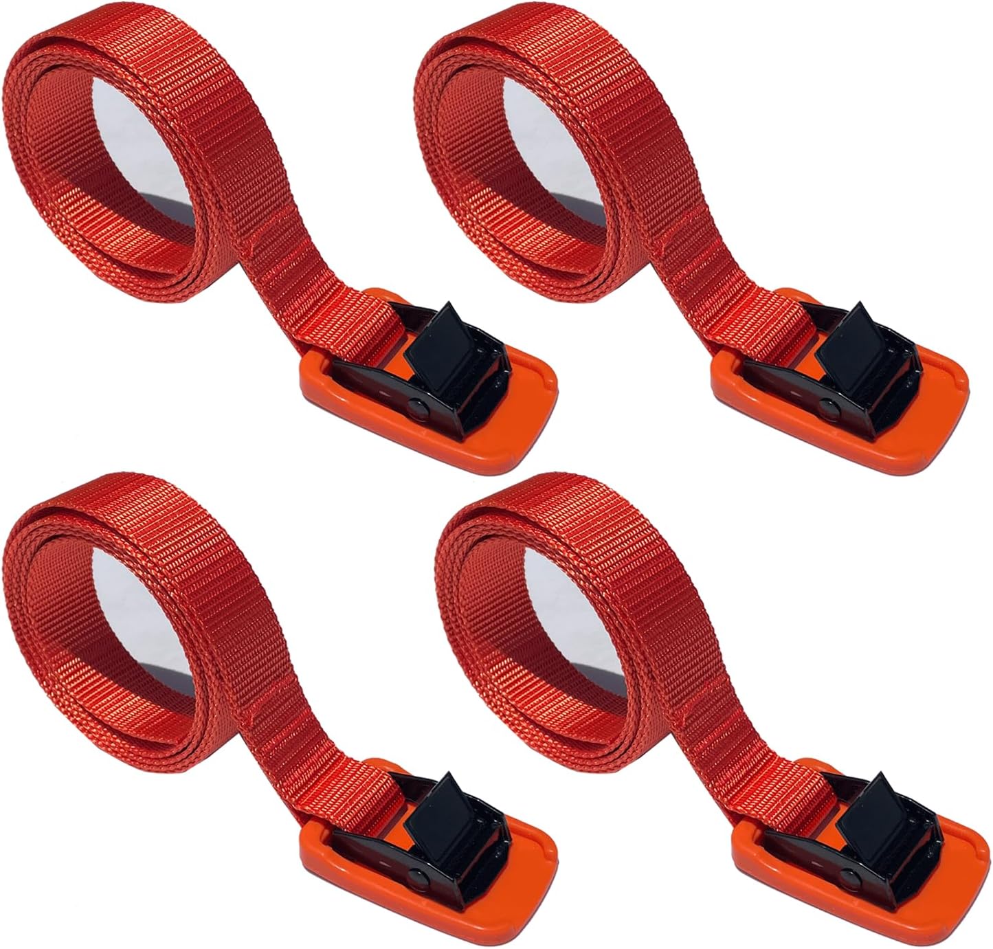 MAGARROW Lashing Straps with Cam Buckle Black (Orange with Soft Pad (4 ...