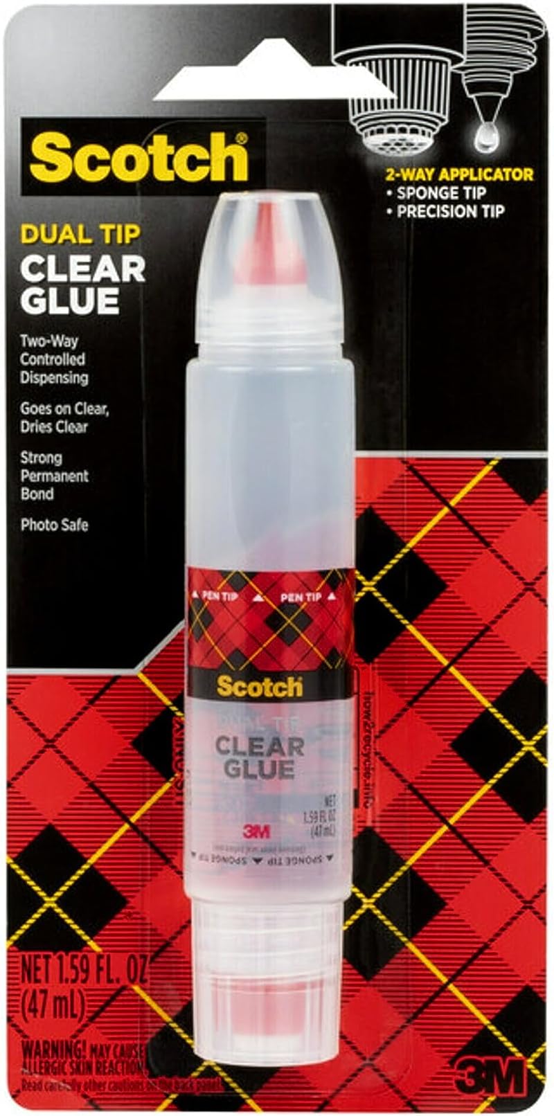Scotch Glue Stick 2-way Applicator 1.6oz (50gr) | Safe and Children ...