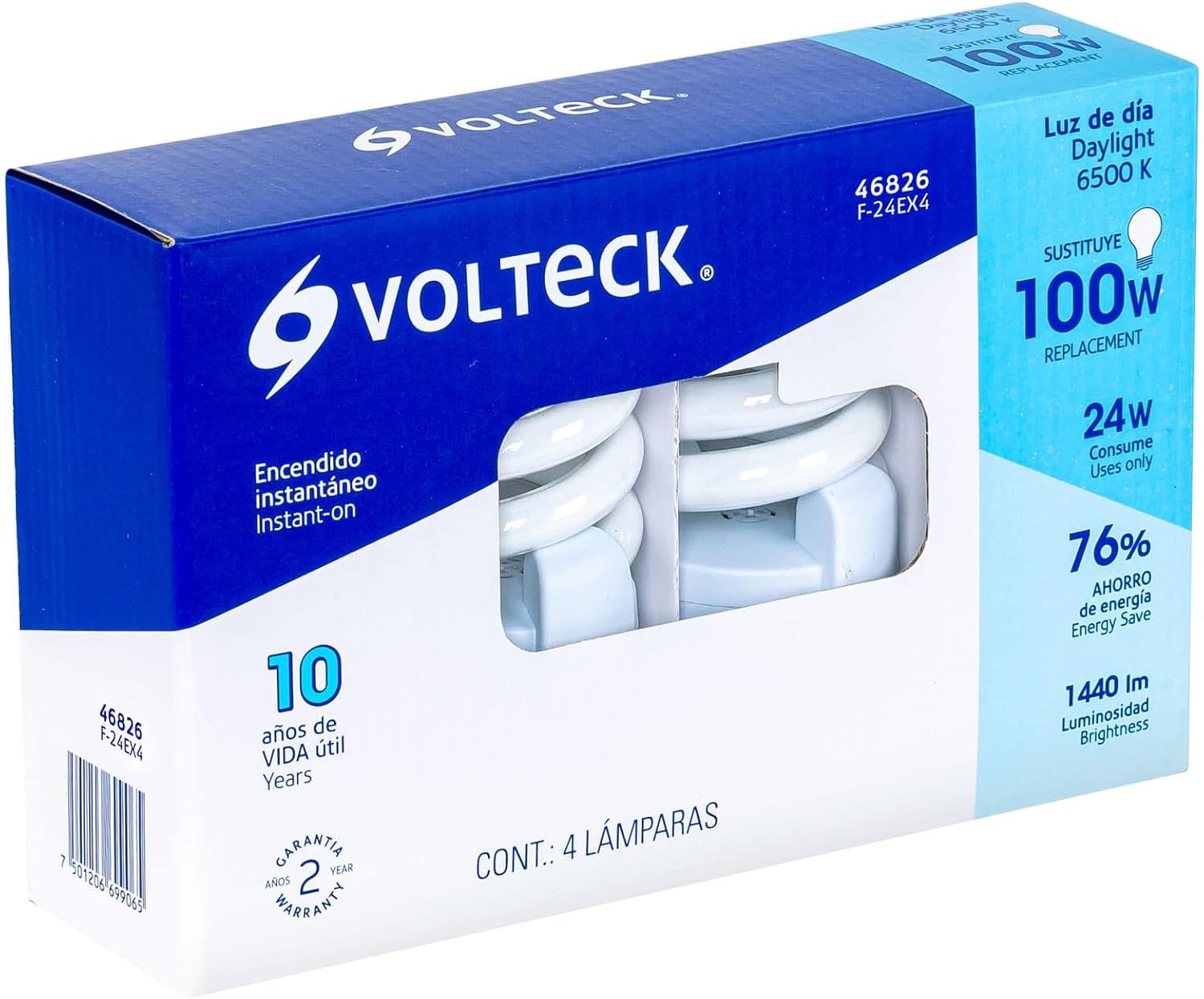 Volteck F-24EX4, Multipacks de 4 lámparas espiral : Amazon.com.mx ...