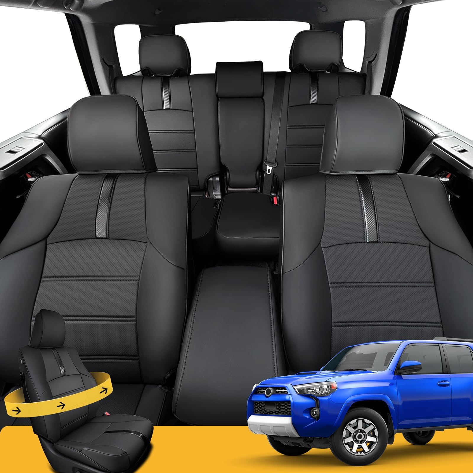 Amazon.com: CARxion® for Toyota 4Runner Seat Covers (2011-2024, 5-Seat ...