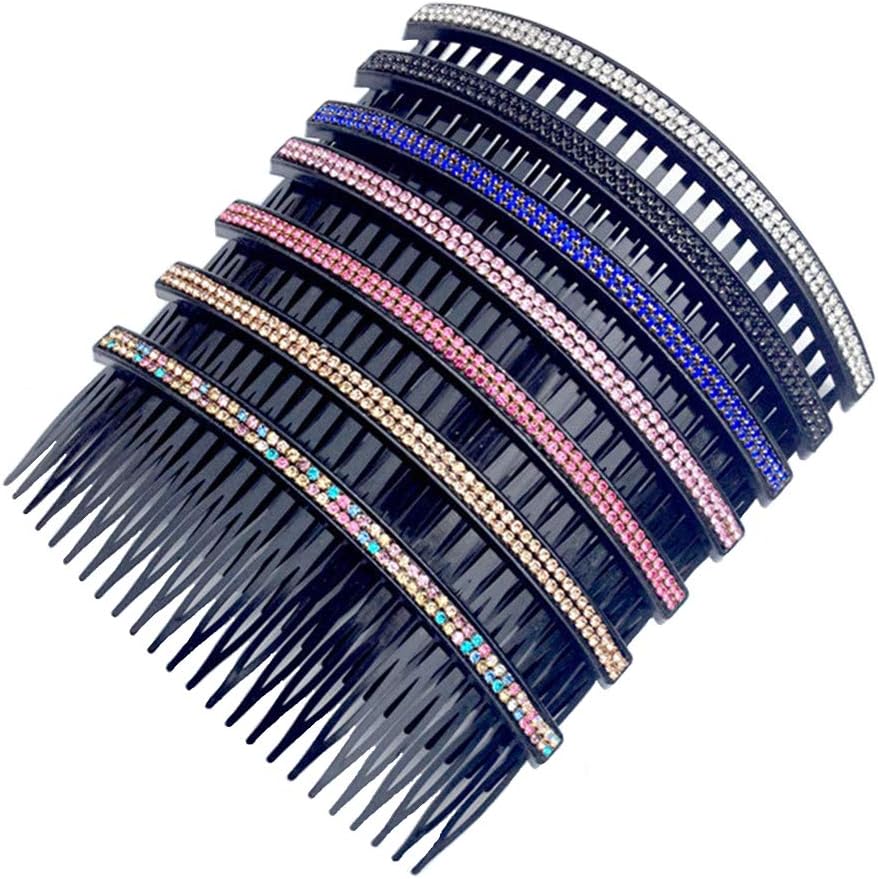 Amazon.com : 12PCS Hair Comb Clips Sparkly Rhinestone Hair Side Combs ...