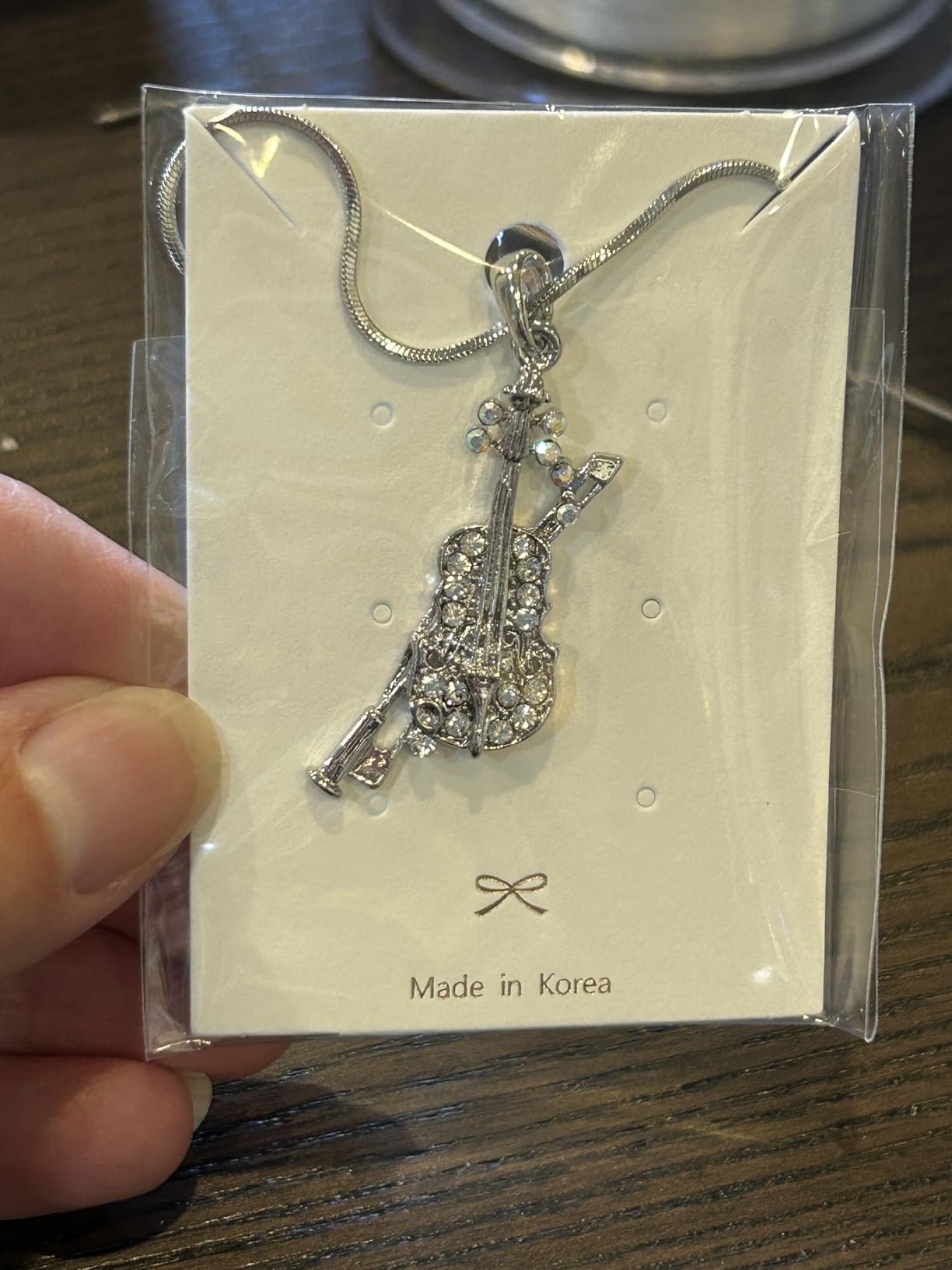 Amazon.com: Spinningdaisy Silver Plated Crystal Miniature Viola with ...