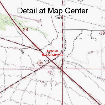 Amazon.com : USGS Topographic Quadrangle Map - Sacaton, Arizona (Folded ...
