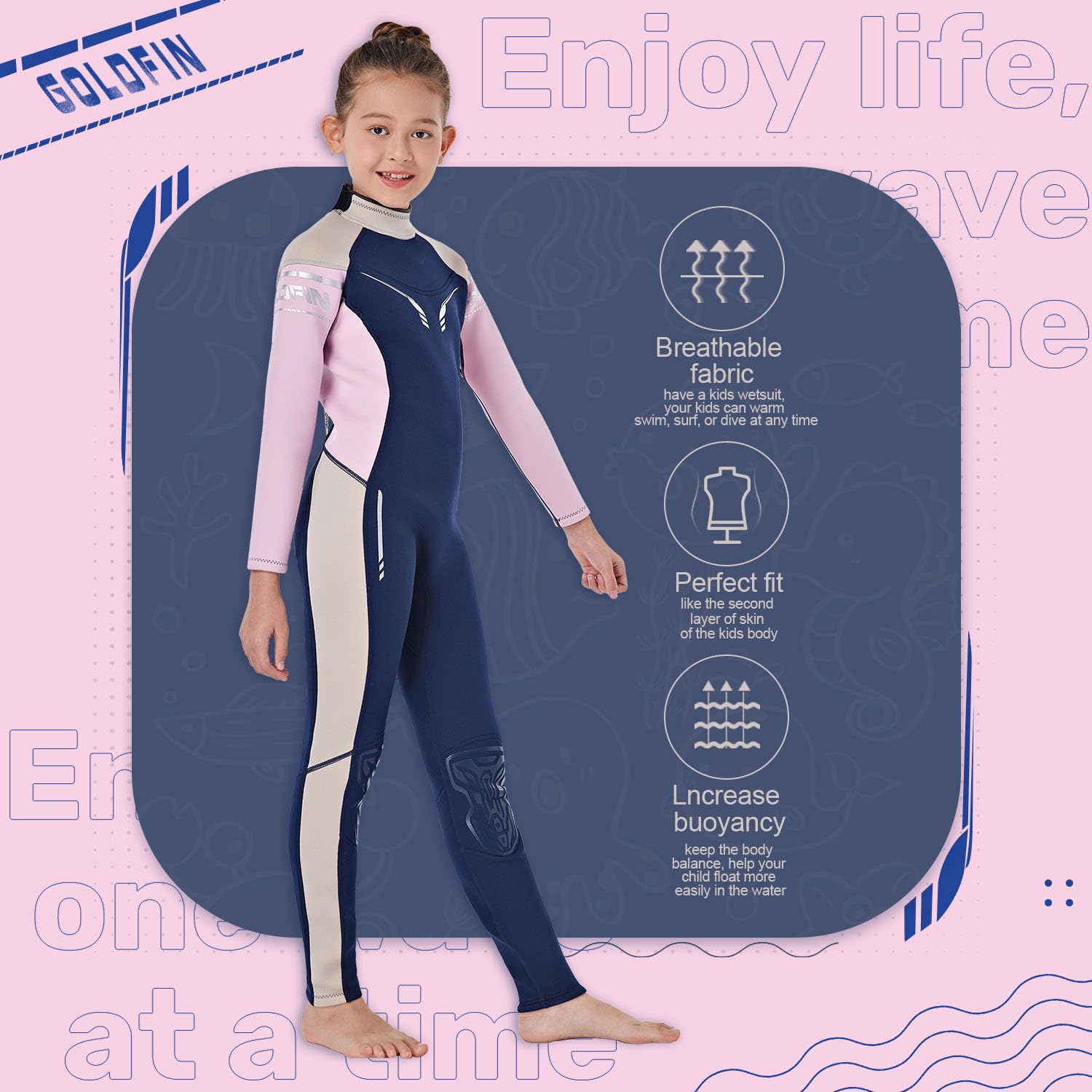 Snapklik.com : Goldfin Kids Wetsuit, Boys Girls Wet Suits Youth Toddler ...