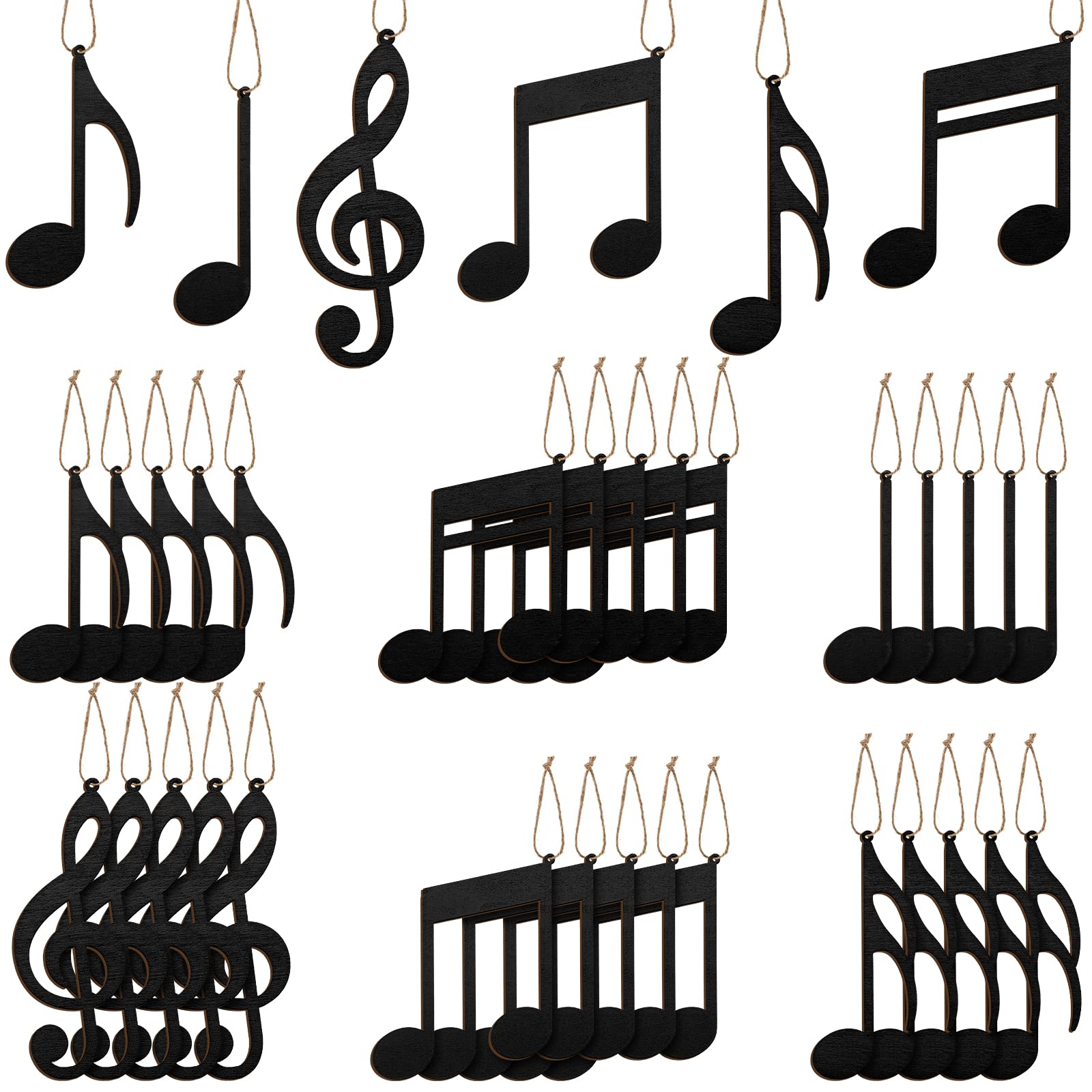 Amazon.com: Jetec 36 Pcs Christmas Music Note Ornaments for Tree Treble ...