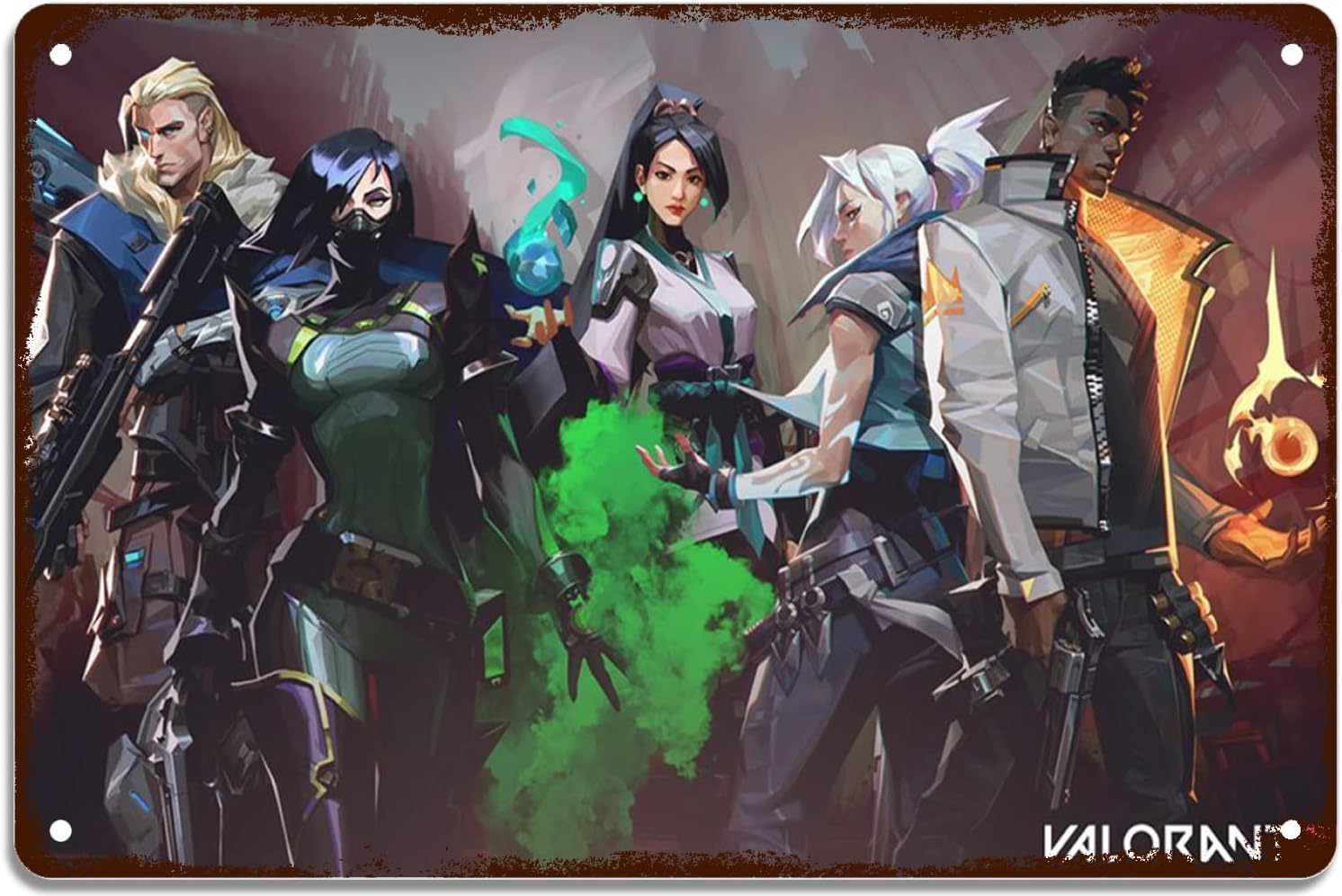Amazon.com: STOOKI All characters from Valorant Poster Metal Sign ...
