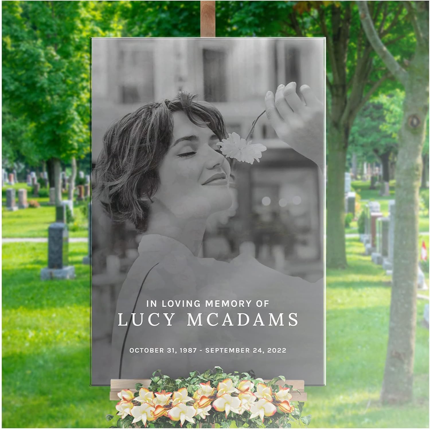 Amazon.com: Custom-Made In Loving Memory Funeral Sign With Photo ...