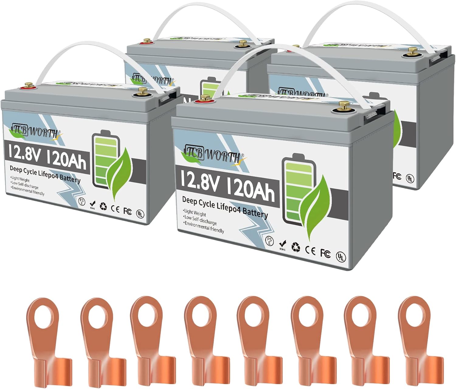 Amazon.co.jp: TCBWORTH 12V 120Ah リン酸鉄リチウム電池 LiFePO4 電池 120A BMS 付き ディープサイクル充電式リチウム電池、RV キャンピングカー ...