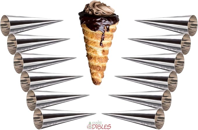 Amazon.com: Cone Molds Set of 12 Cream Horn Mold, Lady Lock Forms ...