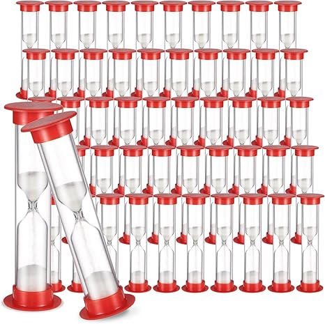 Amazon.com: 1 Minute Sand Timer, 50 Pcs Plastic Sand Timers, Small ...