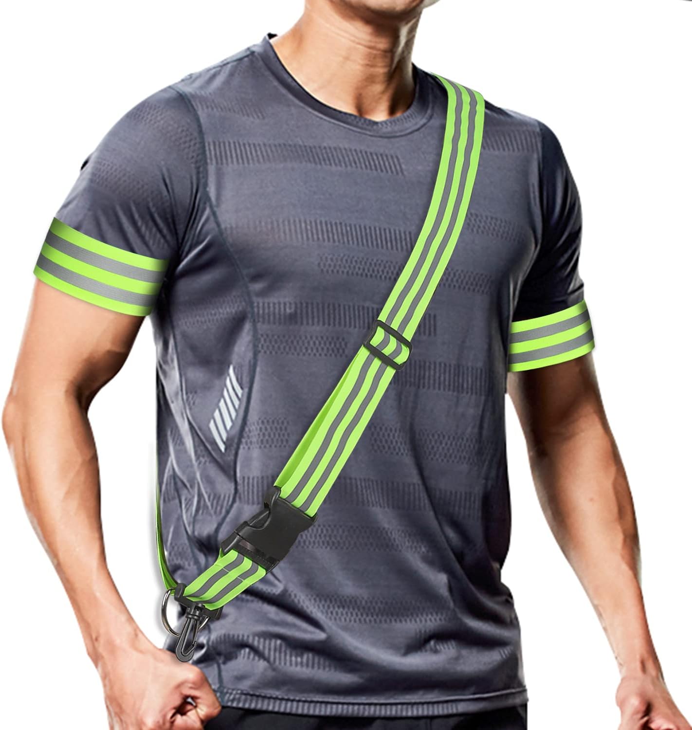 Amazon.com : Sightor Reflective Sash High Visibility Safety Reflective ...