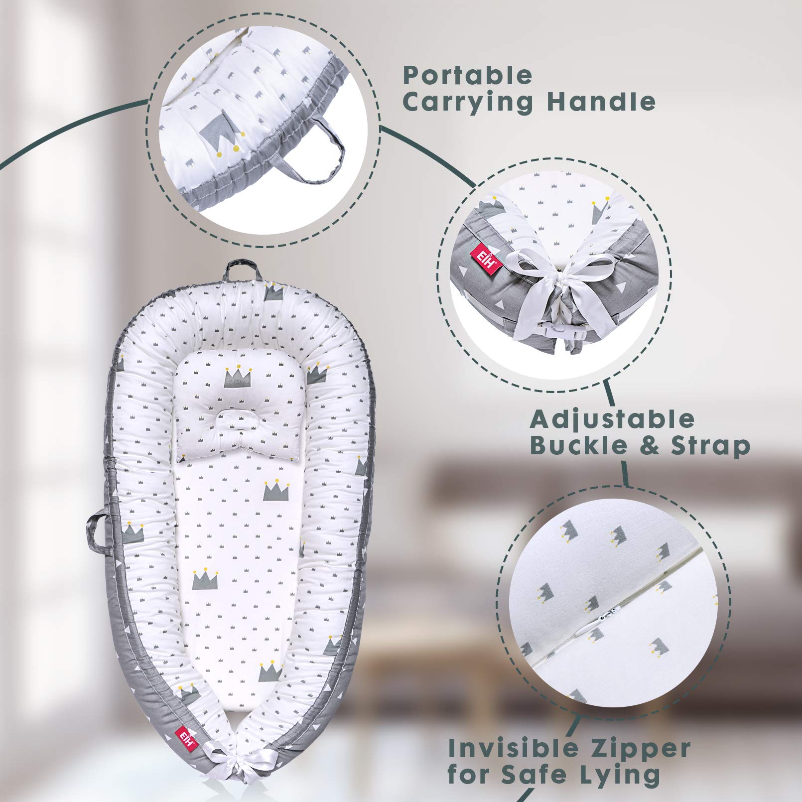 EIH Baby Nest,Baby Lounge...B08GFF9YGV | Encarguelo.com.ve