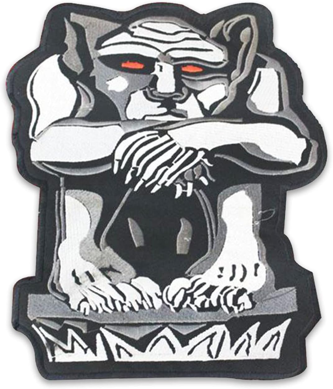 Amazon.com: PIRANIMHD Reflective Gargoyle Center Back Patch for Biker ...
