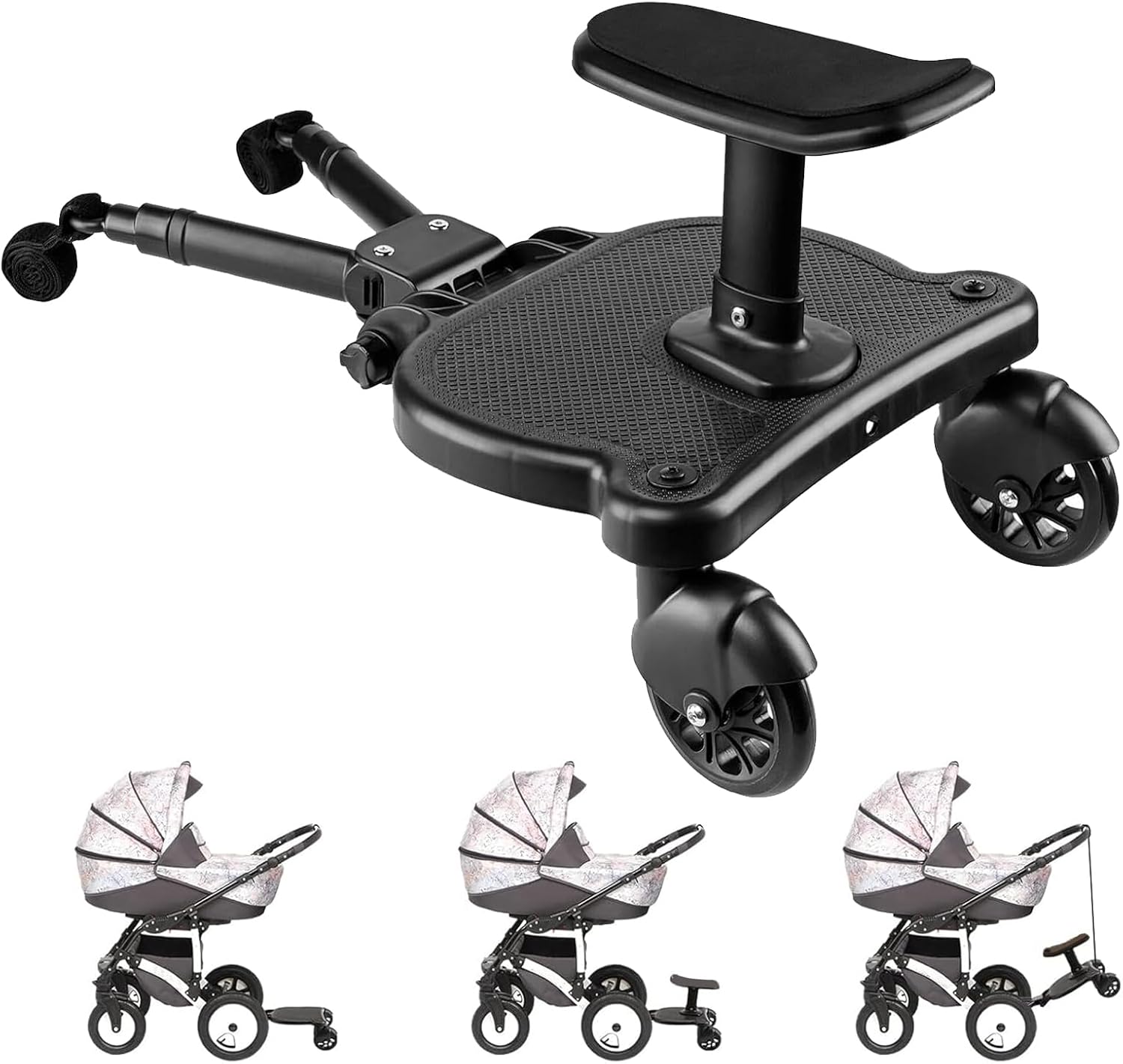 Universal Stroller Board, 2-in-1 Buggy Board with Detachable Seat ...