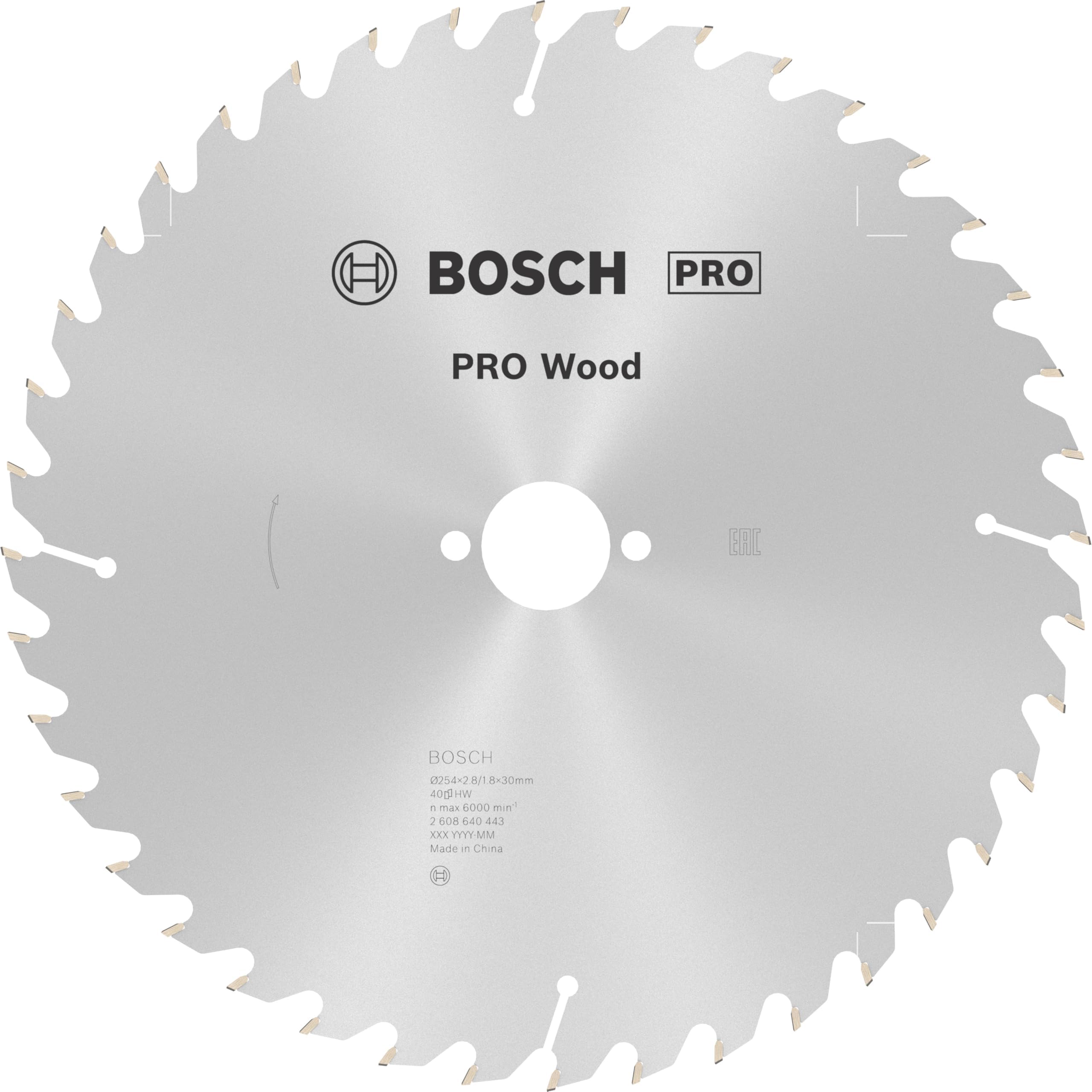 Bosch 1x PRO Wood Circular Saw Blade for Corded Table Saws (for ...