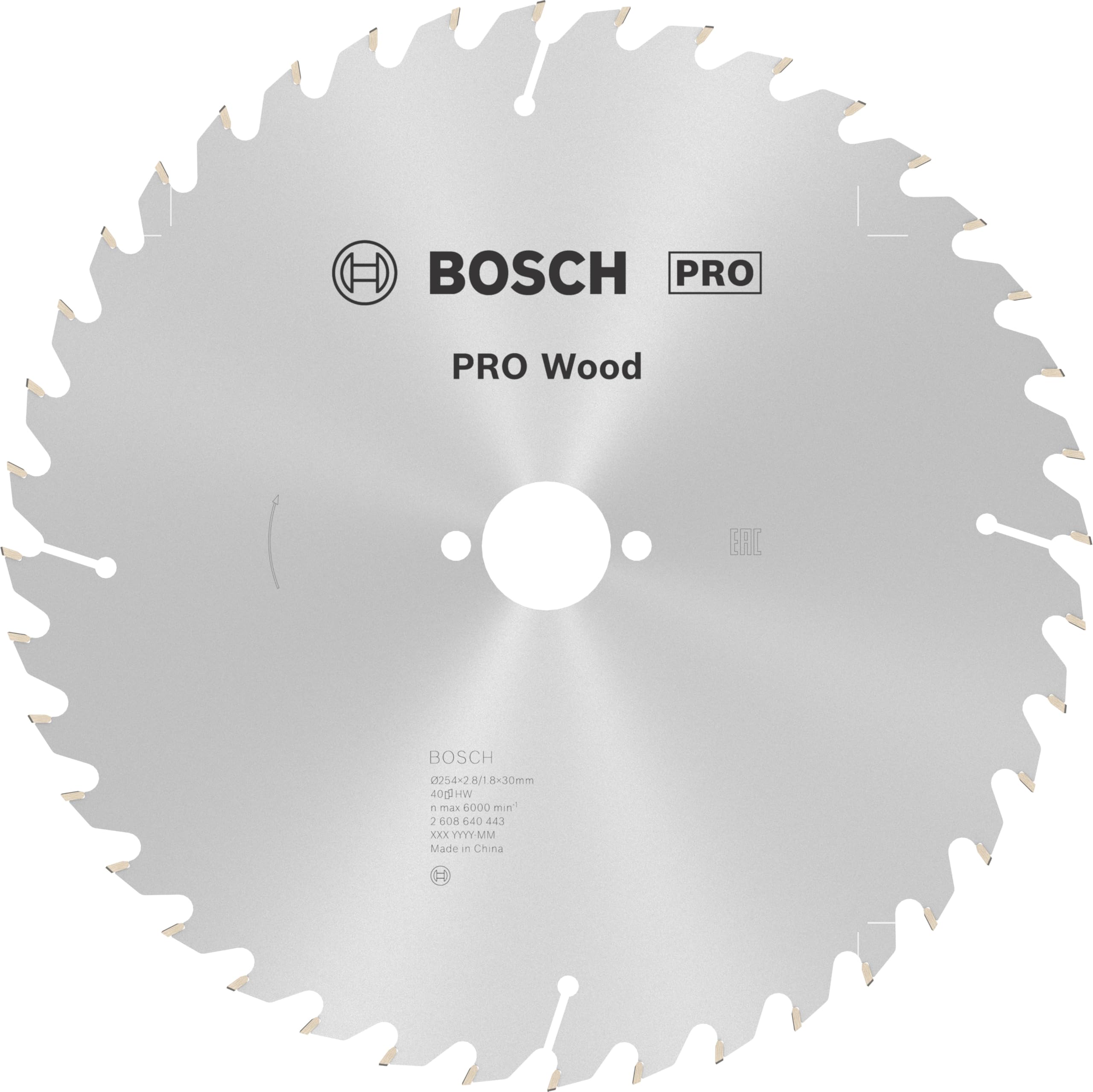 Bosch 1x PRO Wood Circular Saw Blade for Corded Table Saws (for ...