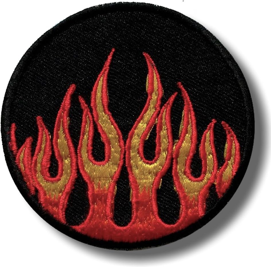 Amazon.com: Flames - Embroidered Patch 7 x 7 cm