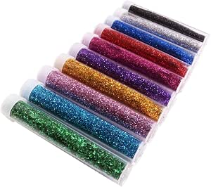 Amazon.com: 12x Glitter Tubes Leak Proof Art & Craft Vivid Colors ...