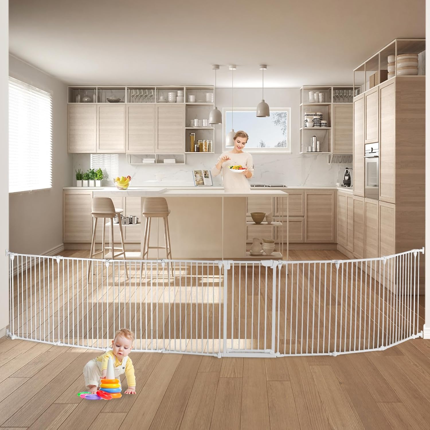 Amazon.com: SHYUJAJIE Extra Wide Baby Gate, 30" Tall 189" Wide ...