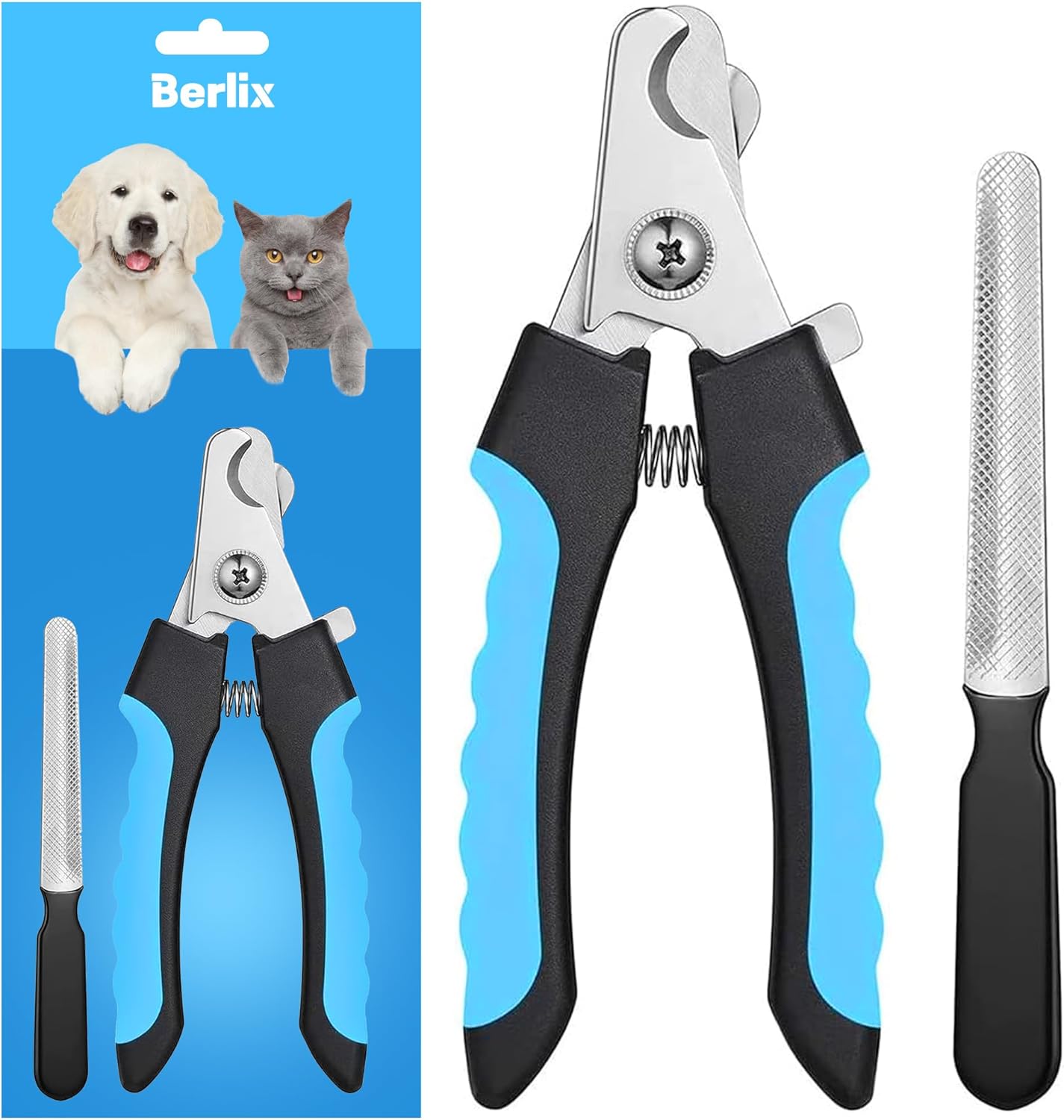 Amazon.com : Berlix Pets Nail Clippers with Free Nail File, Dog Nail ...