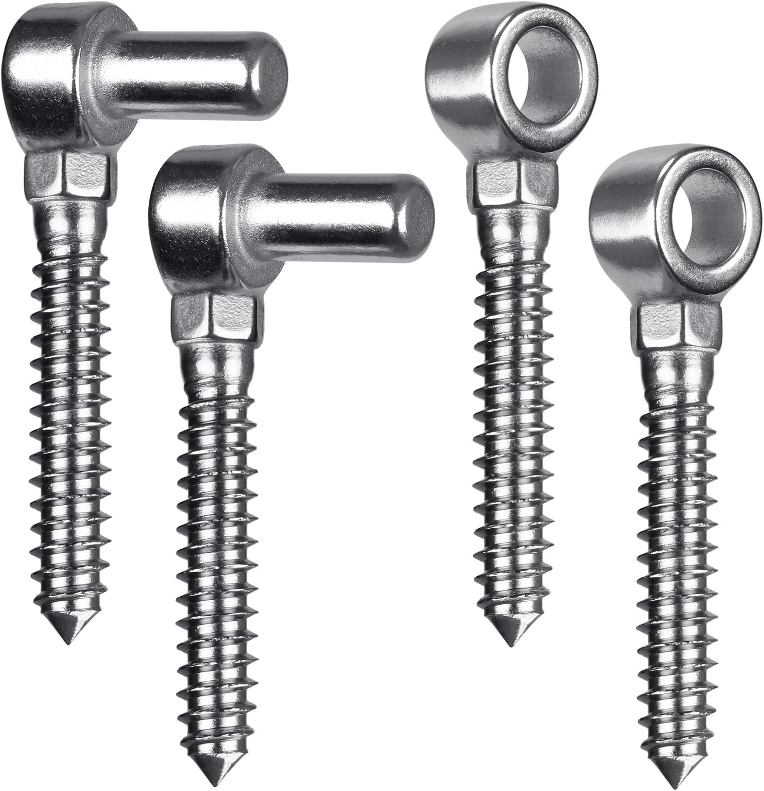 Amazon.com: Zonon 2 Pair One Piece 304 Stainless Steel Gate Hinges Set ...