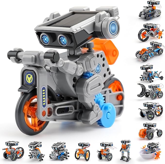 Amazon.com: AOHU Solar Robot Building Kit STEM Gift for Boys Aged 8-13 ...