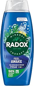 Radox Mineral Therapy Feel Awake 2-in-1 Body Wash & Shampoo Shower Gel ...