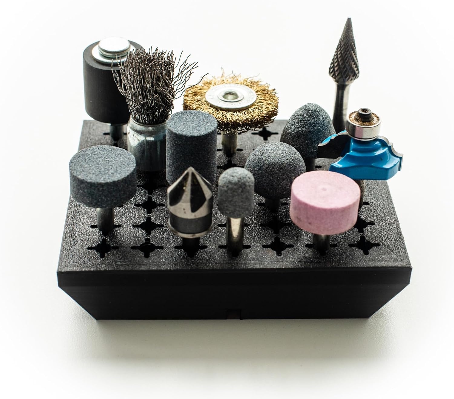 1/4" Shaft Rotary Tool Bit Organizer by BitCaddy - 49 Die grinder bits ...