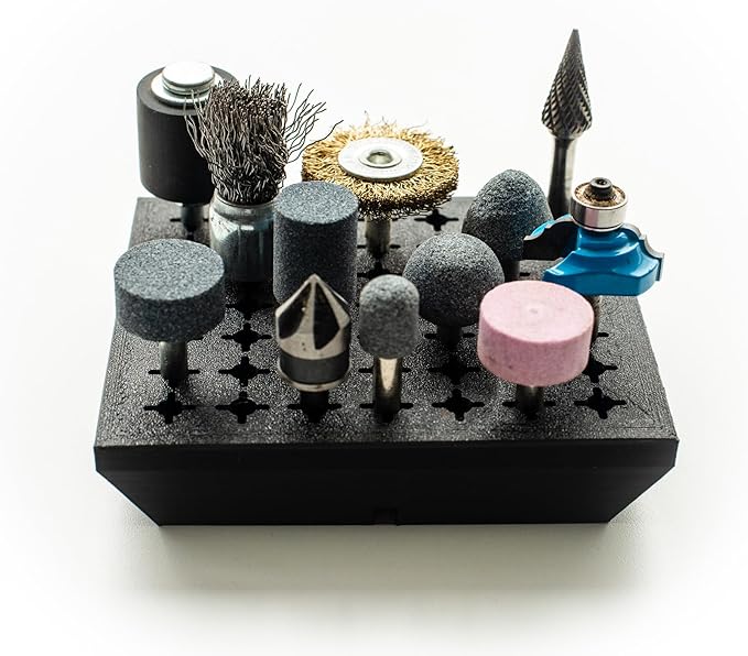 1/4" Shaft Rotary Tool Bit Organizer by BitCaddy - 49 Die grinder bits ...