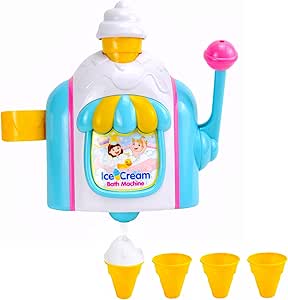 OMIPAWZ Bubble Ice Cream Maker Bath Toy, Bathtub Bubble Machine Toys ...