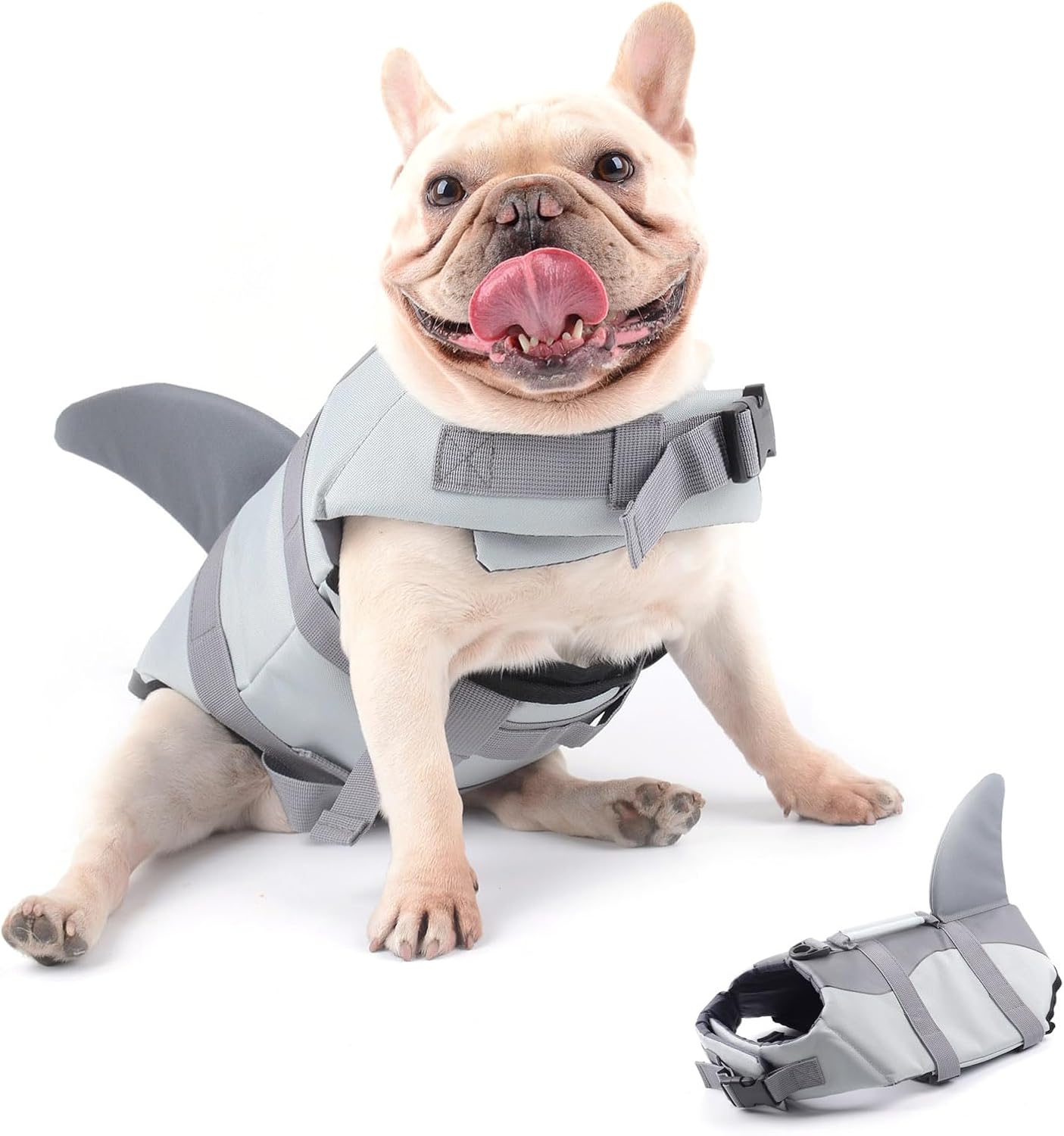 Amazon.com : Hifrenchies Dog Life Jacket Shark Swimming Vest Dog Safety ...