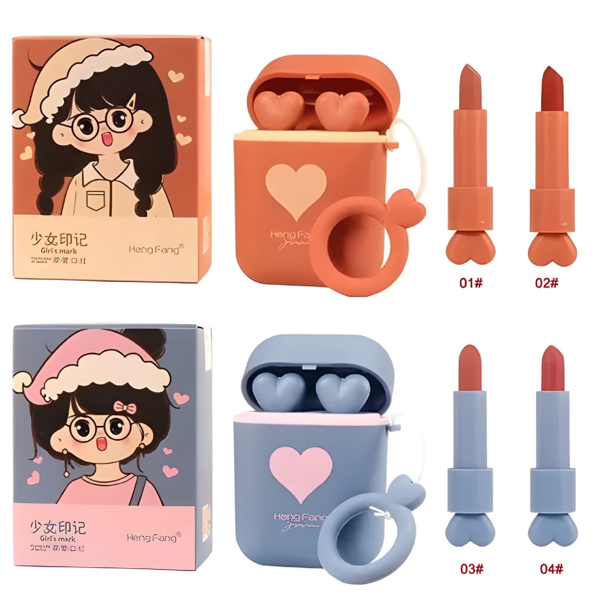 Buy Heng Fang Airpods Dual-color Silky Velvet Matte Lipstick Lip Stain ...