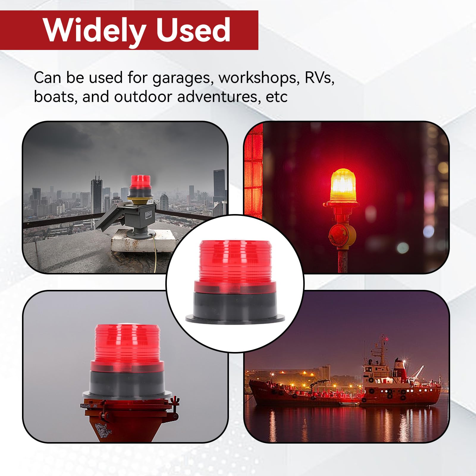 Red Rotating Emergency Lights Emergency 12 24 Vdc Rotating Red LED