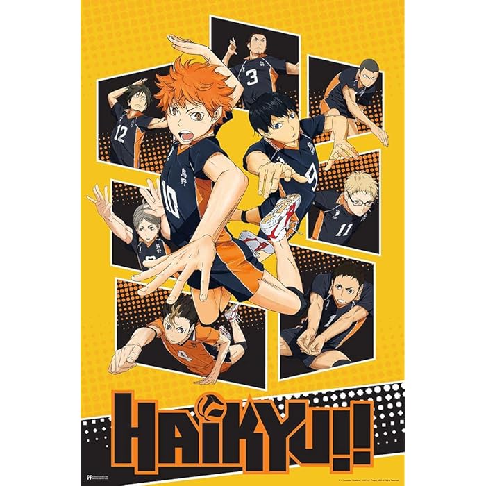 Buy Haikyuu Poster Karasuno High School Volleyball Team Shoyo Anime ...