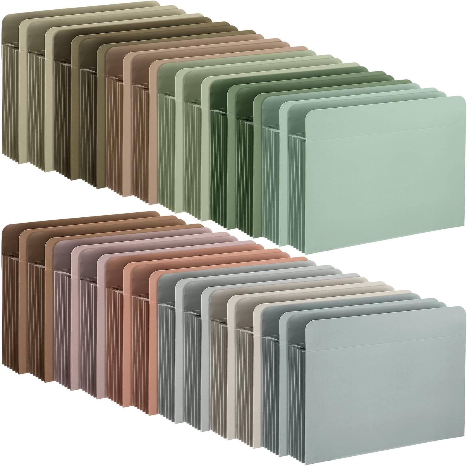 Amazon.com : 50 Pcs 2 Inch Expanding File Jackets pocket file folders ...