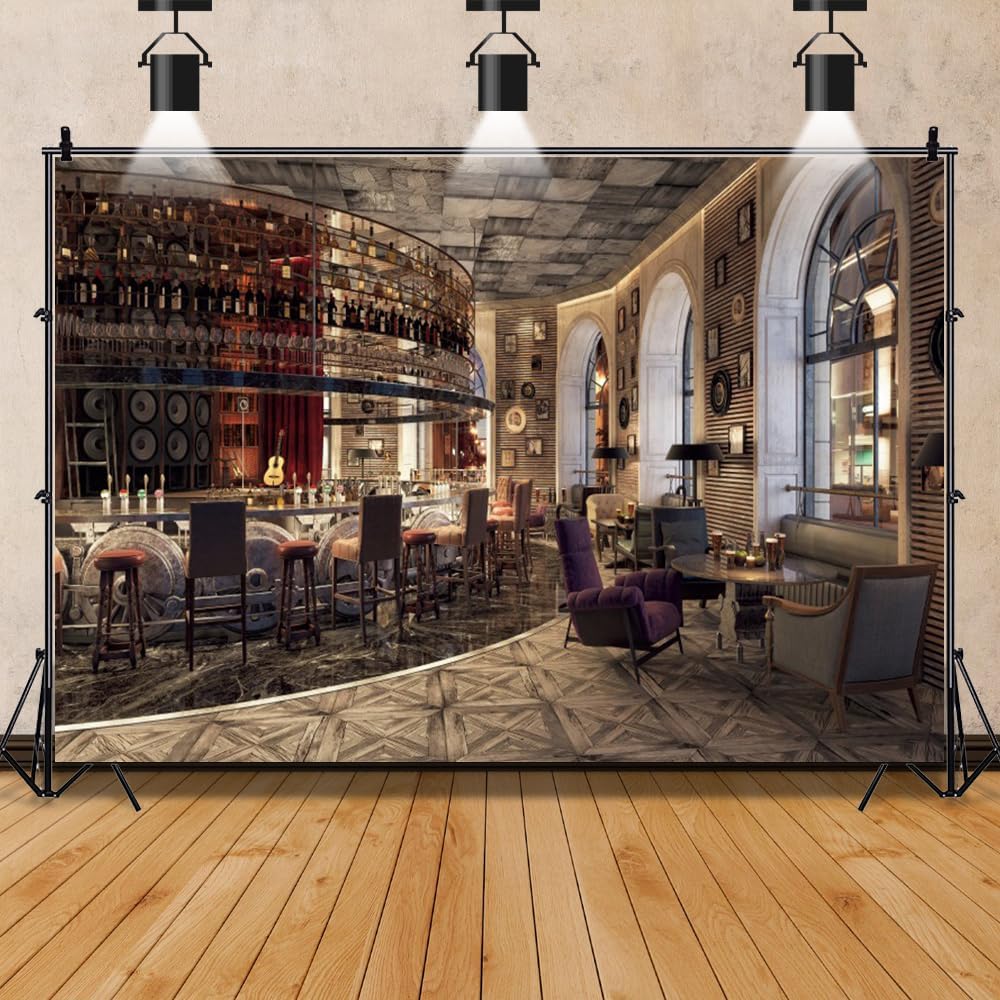 Leowefowa Vinyl 7x5ft Bar Photography Backdrop French Wine Cellar Urban ...