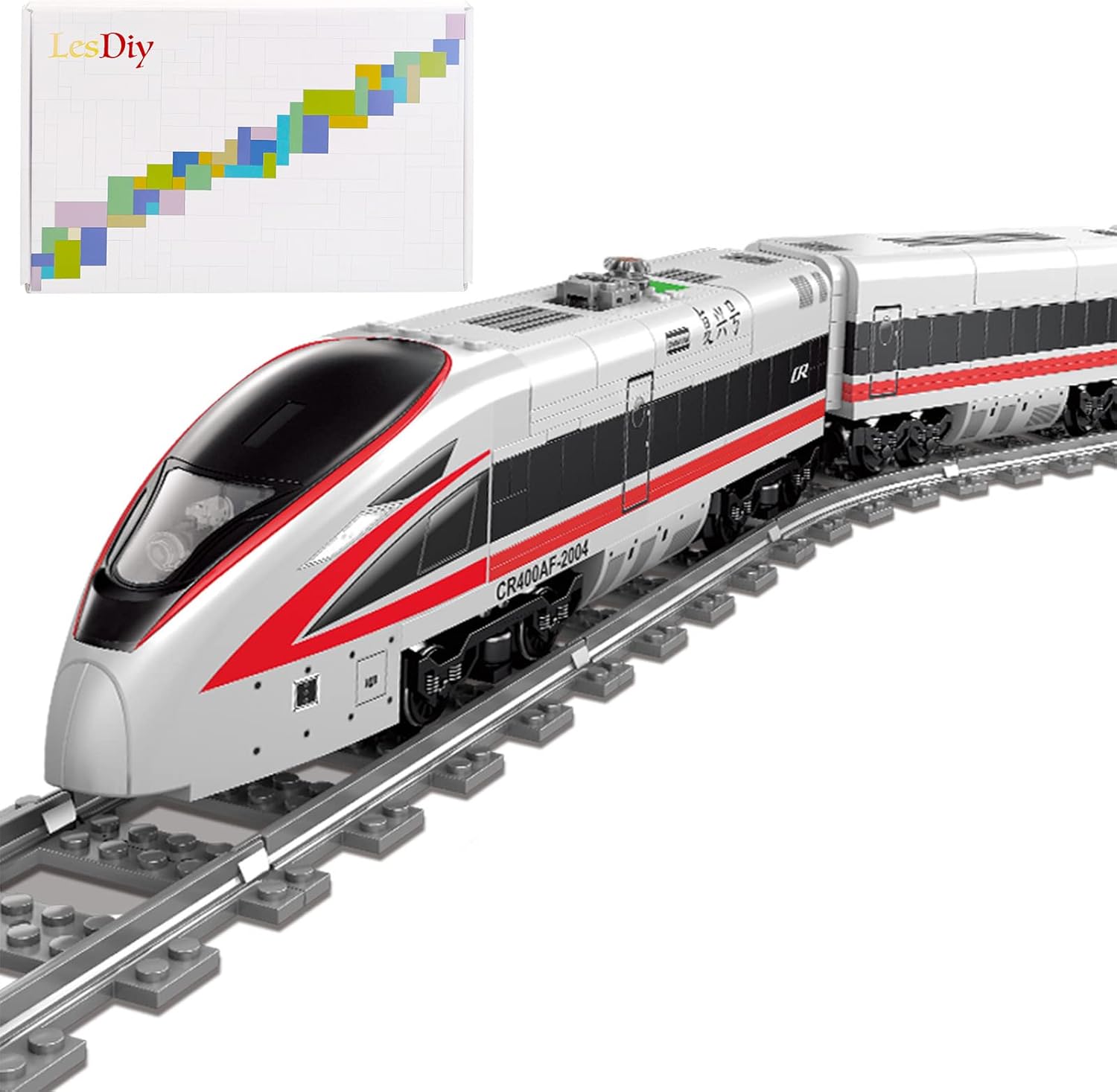 Buy POMOK Train Building Blocks, 647+ Pieces MOC City Railway Fuxing ...